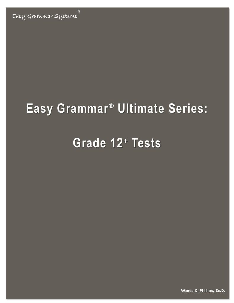 Easy Grammar: Ultimate Grade 12+ Tests – The Learning House