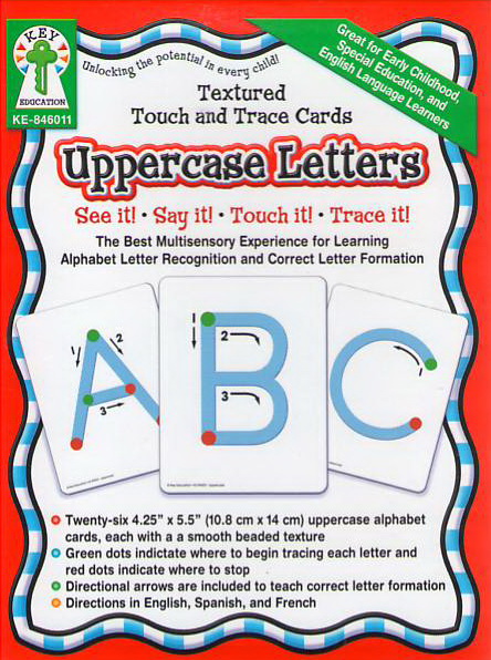 Uppercase Letters – Textured Touch and Trace Cards – The Learning House