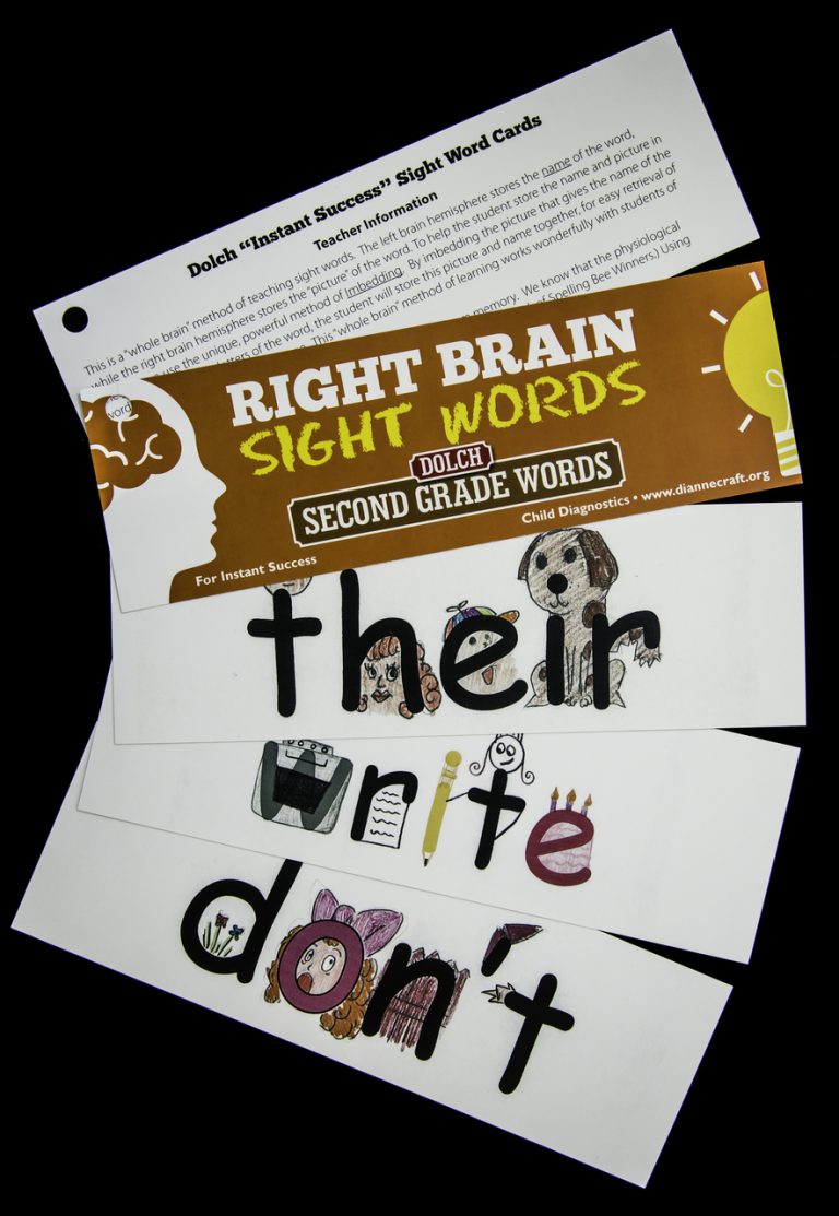 Right Brain Dolch Sight Words – Second Grade – The Learning House