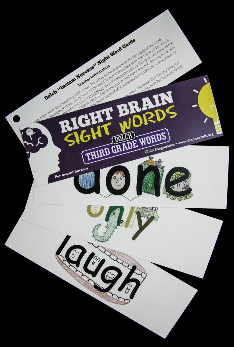 Right Brain Dolch Sight Words – Third Grade – The Learning House