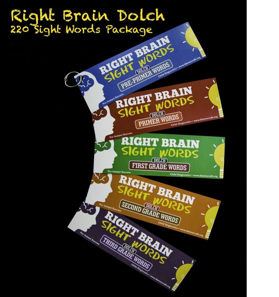 Right Brain Dolch Sight Words – 5 Set Package – The Learning House