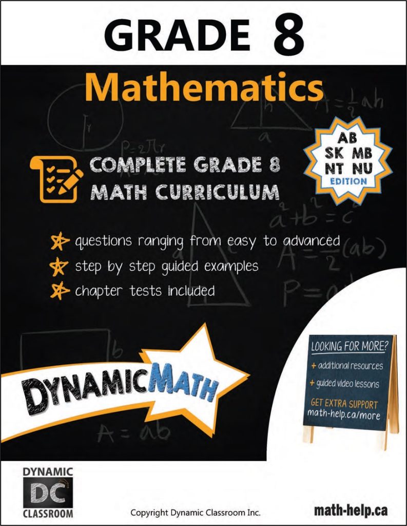 Dynamic Math West Provinces Gr 8 Workbook – The Learning House