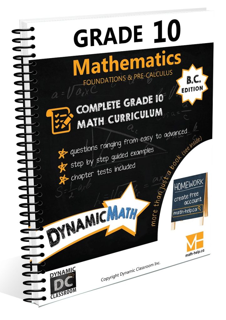 Dynamic Math BC Gr 10 Workbook – The Learning House