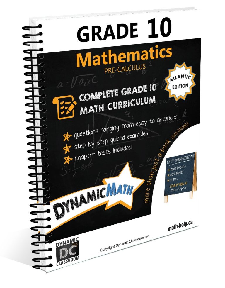 Dynamic Math Atlantic Provinces Gr 10 Workbook – The Learning House