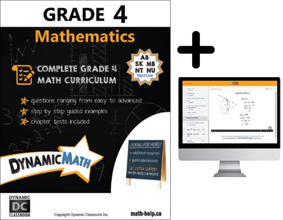 Dynamic Math West Provinces Gr 4 Workbook & Video Bundle – The Learning ...