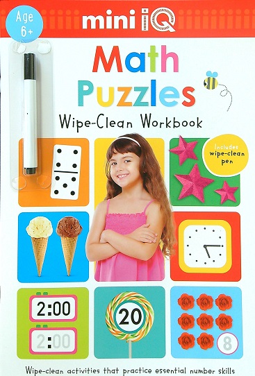 Math Puzzles Wipe-Clean Workbook – The Learning House