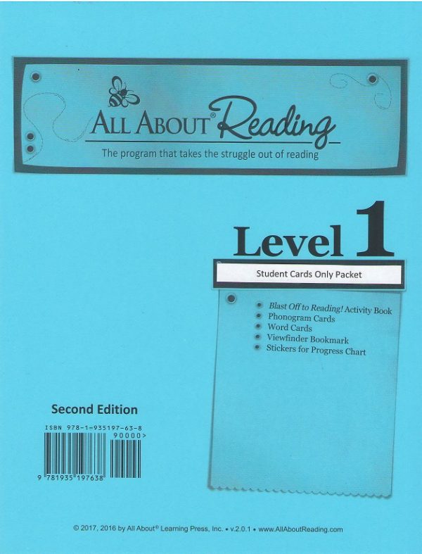 All About Reading Level 1 Student Cards Only – The Learning House