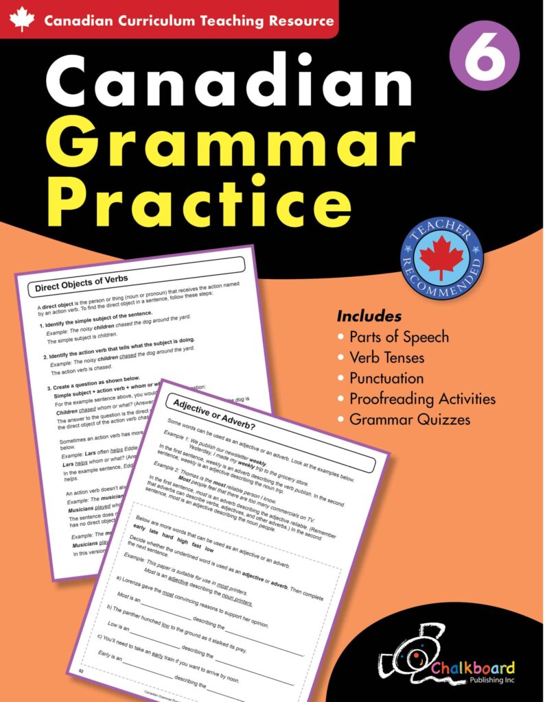 Canadian Grammar Practice 6 – The Learning House