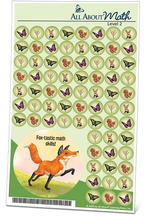 All About Math Level 2 Fox Stickers – The Learning House