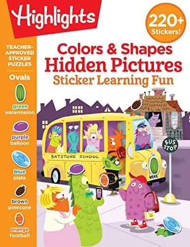 Colors & Shapes Hidden Pictures Sticker Learning Fun – The Learning House